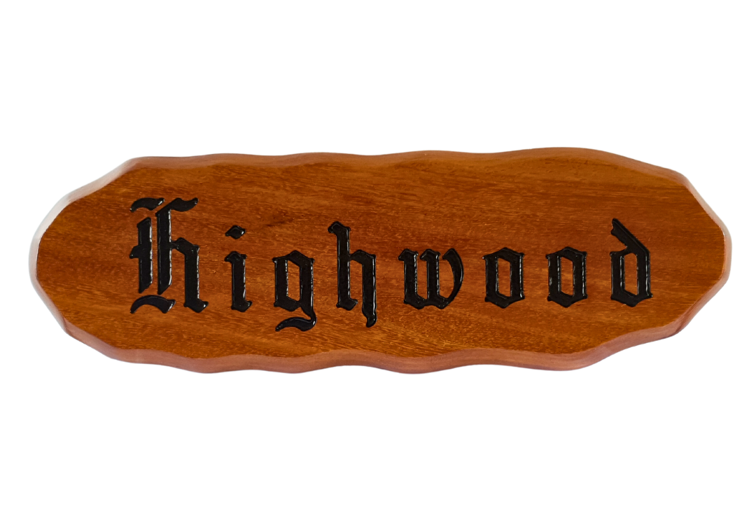 AH7 Teak - Wooden House Name from €44,50 EUR