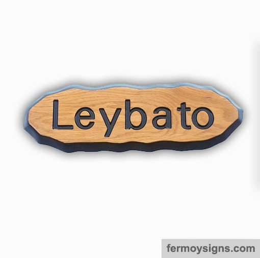 A3 Oak House Sign - Wooden House Name Signs from €75,00 EUR
