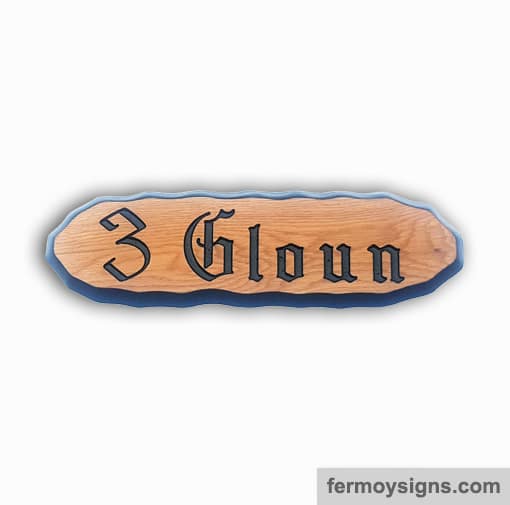 Home / Products / A3 Oak House Sign - Wooden House Name Signs