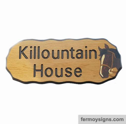 Home / Products / Motif House Sign Horse - Wooden Name Signs Ireland