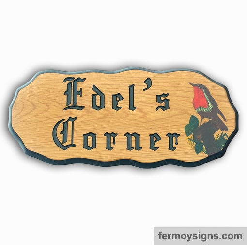 Home / Products / Motif House Sign Robin - Cottage House Name Signs