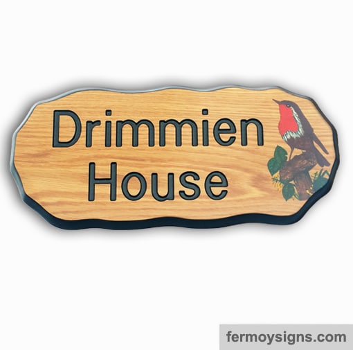 Home / Products / Motif House Sign Robin - Cottage House Name Signs